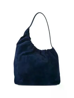 AESTHER EKME Demi Lune Cloud Ruched Suede Shoulder Bag
