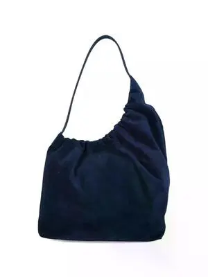 AESTHER EKME Demi Lune Cloud Ruched Suede Shoulder Bag