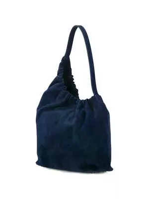 AESTHER EKME Demi Lune Cloud Ruched Suede Shoulder Bag