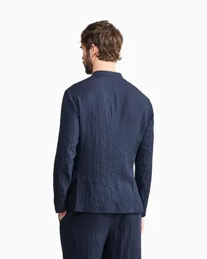Giorgio Armani Single-breasted Jacket In Lyocell And Silk