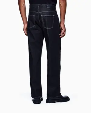 Giorgio Armani Cotton And Modal Five-pocket Trousers - Black