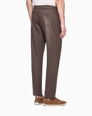 Giorgio Armani Pure Cashmere Jersey Trousers - Brown