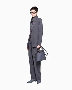 Giorgio Armani Viscose-blend Knit Single-breasted Jacket
