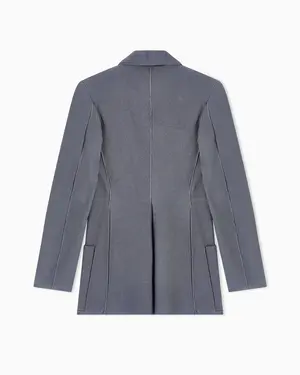 Giorgio Armani Viscose-blend Knit Single-breasted Jacket