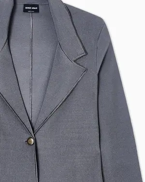 Giorgio Armani Viscose-blend Knit Single-breasted Jacket