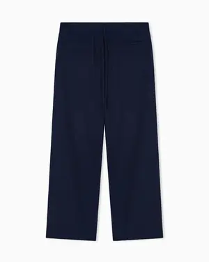 Giorgio Armani Fluid Wool Flat-front Trousers