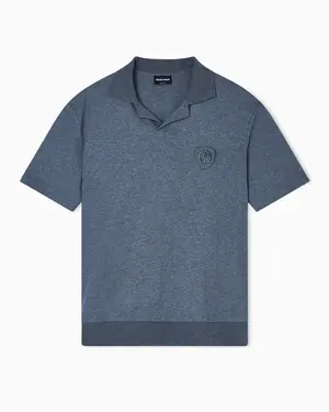 Giorgio Armani Cotton Interlock Polo Shirt - Grey
