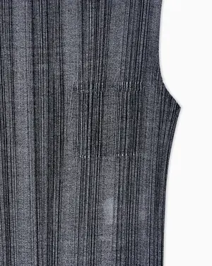 Giorgio Armani Two-tone Pleated Jersey Top