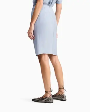 Giorgio Armani Cupro Wrap Midi Skirt