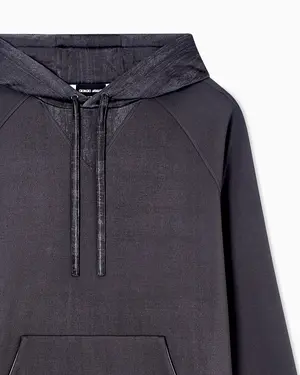 Giorgio Armani Viscose Double Jersey Hooded Sweatshirt