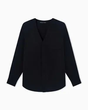 Giorgio Armani Cupro Basketweave Shirt Jacket