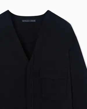 Giorgio Armani Cupro Basketweave Shirt Jacket