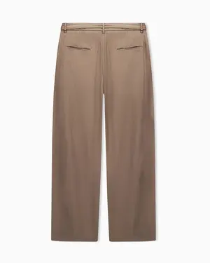 Giorgio Armani Cupro Basketweave Single-pleat Trousers