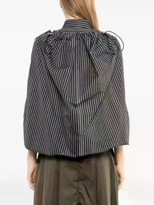 Sacai Pinstripe Ruffled Blouse