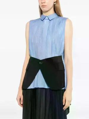 Sacai Paneled Sleeveless Blouse