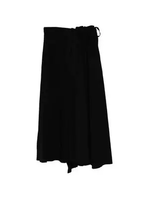 Yohji Yamamoto Lawn Gathered Flare Pants