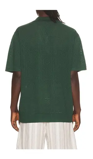 MALBON Resort Crochet Polo - Green