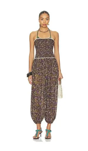 SIEDRES Anais Jumpsuit With Lace Trim - Multi
