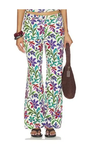 SIEDRES Roux Printed Flare Trousers