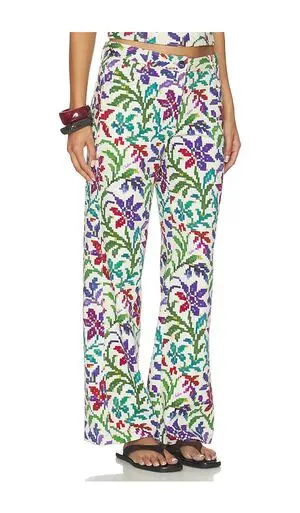 SIEDRES Roux Printed Flare Trousers