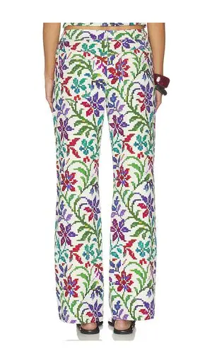 SIEDRES Roux Printed Flare Trousers