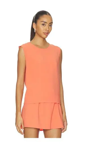 LESET Sleeveless Crew Neck Top - Pamplemousse