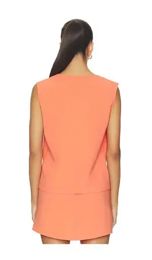 LESET Sleeveless Crew Neck Top - Pamplemousse