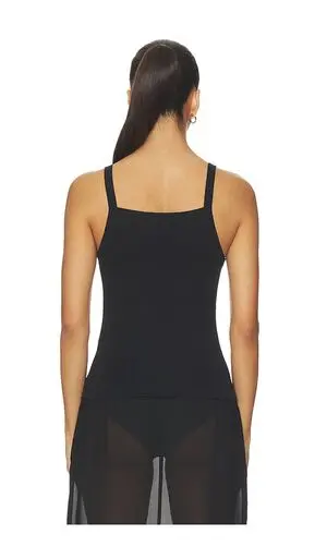 LESET Nando Square Neck Tank - Black