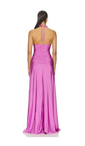 PatBO Gisele Jersey Halterneck Maxi Dress With Back Slit