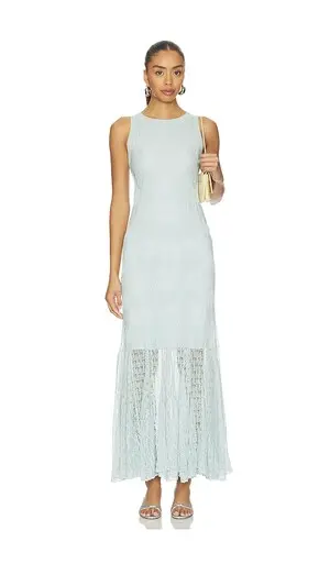 Prabal Gurung Pointelle Slip Maxi Dress - Light Blue
