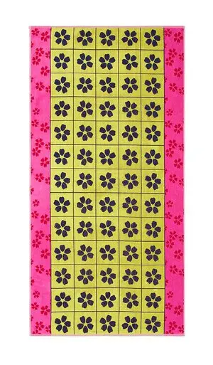 DUSEN DUSEN Hibiscus Beach Towel In Pink,yellow - Multi