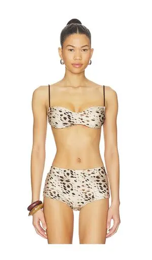 Frankies Bikinis X Jennie Magnolia Satin Top - Marrakesh