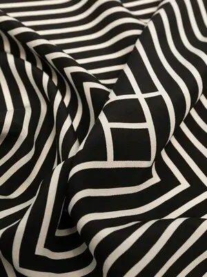 TOTEME Monogram Silk Foulard - Black