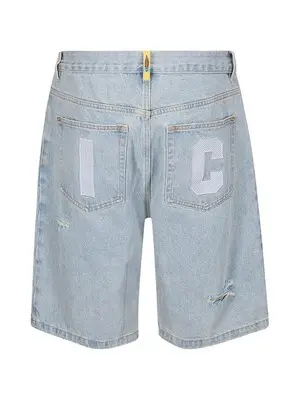 ICECREAM Running Dog Embroidered Denim Shorts