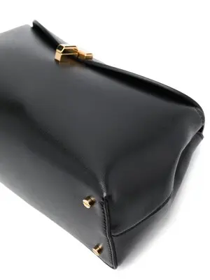 TOTEME T-lock Leather Clutch - Black