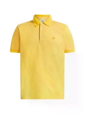 Etro Arnica-motif Cotton Polo Shirt - Yellow