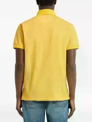 Etro Arnica-motif Cotton Polo Shirt - Yellow