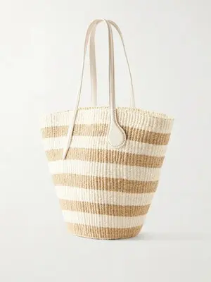 LIFFNER Striped Raffia Tote Bag - Neutrals