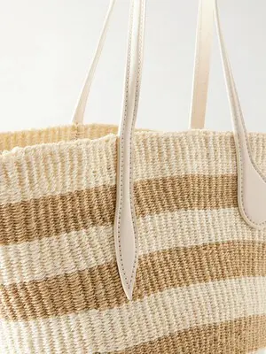 LIFFNER Striped Raffia Tote Bag - Neutrals