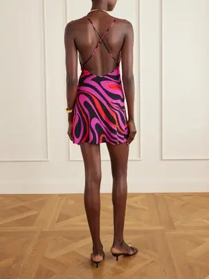 Emilio Pucci Printed Stretch-jersey Mini Dress - Pink
