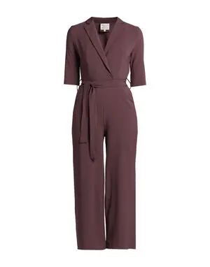 ALESSIA SANTI Chocolate Polyester Elastane Jumpsuit
