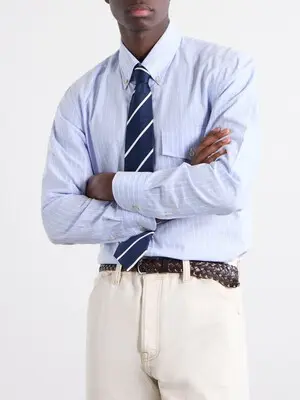 DRAKE'S 7cm Striped Silk Neck Tie