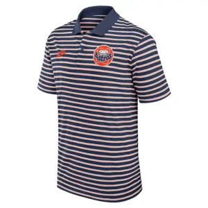 Nike Houston Astros Cooperstown Striped Victory Dri-fit Mlb Polo - Blue