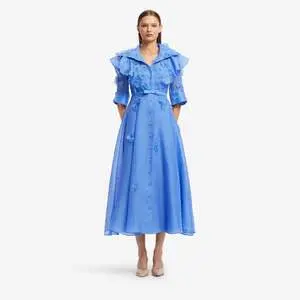 LEO LIN Anya Petal Midi Dress - Azure