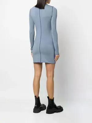 DIESEL® Steel Cotton Blend Cut-out Mini Dress