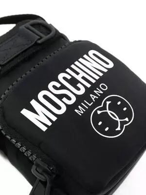Moschino Print Zip-up Shoulder Bag