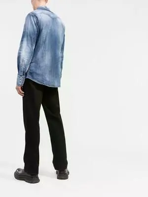 Dsquared2 Acid Wash Denim Shirt