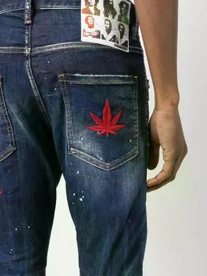 Dsquared2 Paint-splatter Slim-cut Jeans