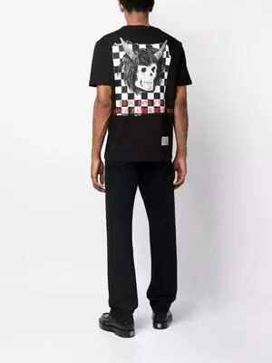 Amiri X Wes Lang Checker Skull T-shirt
