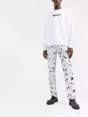 Off-White Logo Print Long Sleeve Sweatshirt